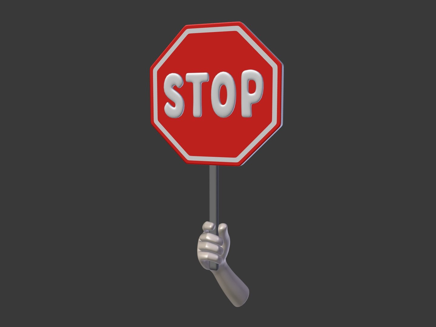 Stop Sign Icon 3D - TurboSquid 1458095