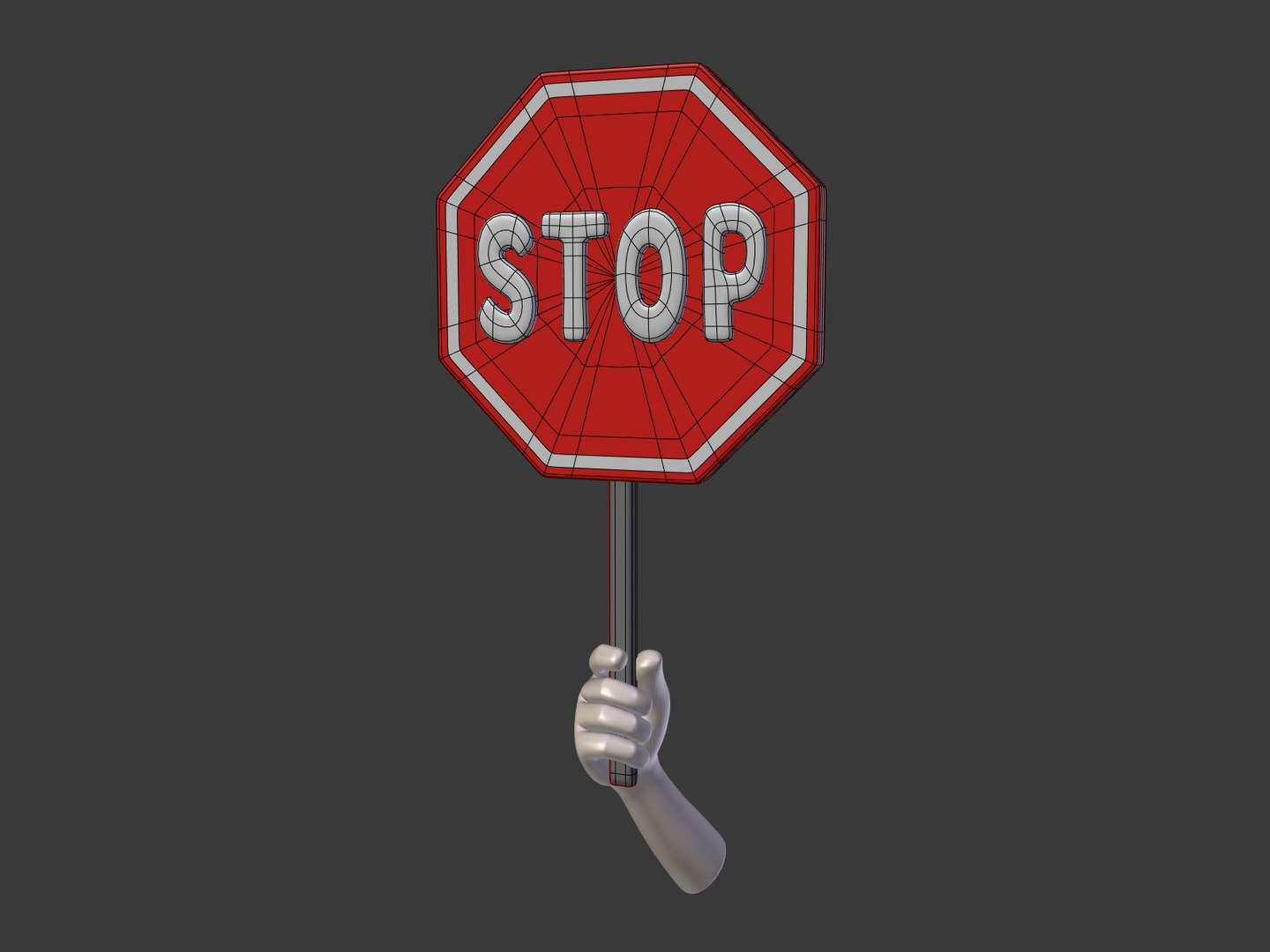 Stop Sign Icon 3D - TurboSquid 1458095