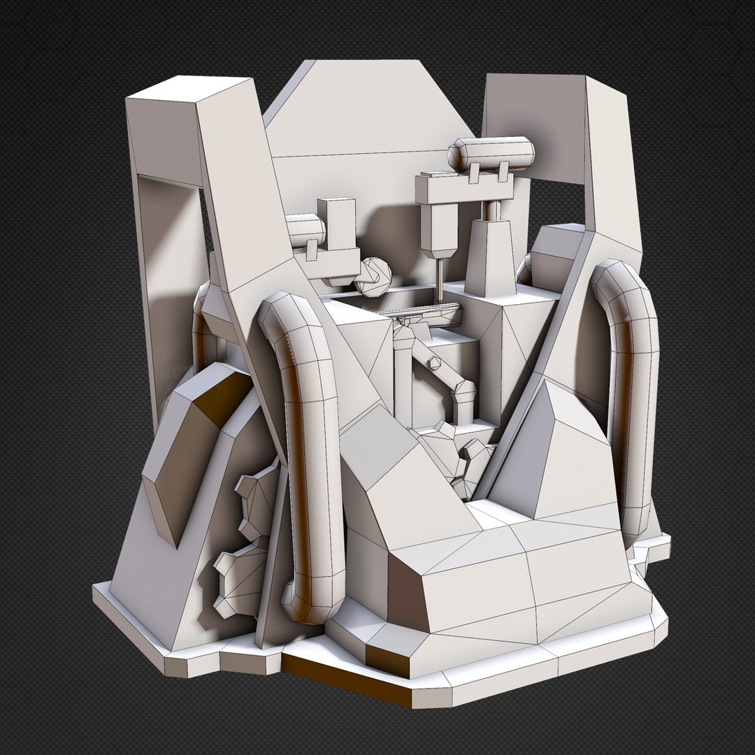3d Max Low-poly Craft Machine
