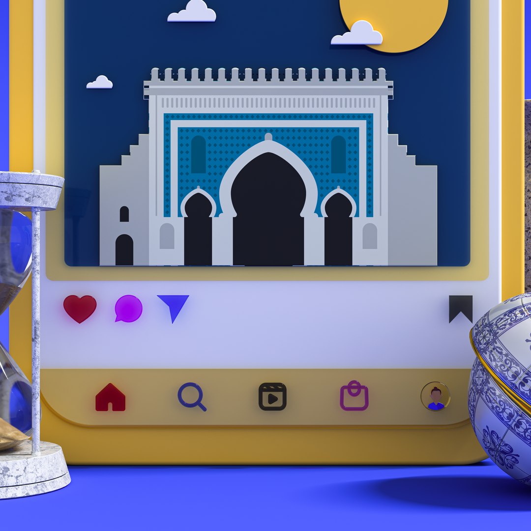 Instagram phone ui interface 3D model - TurboSquid 1774659