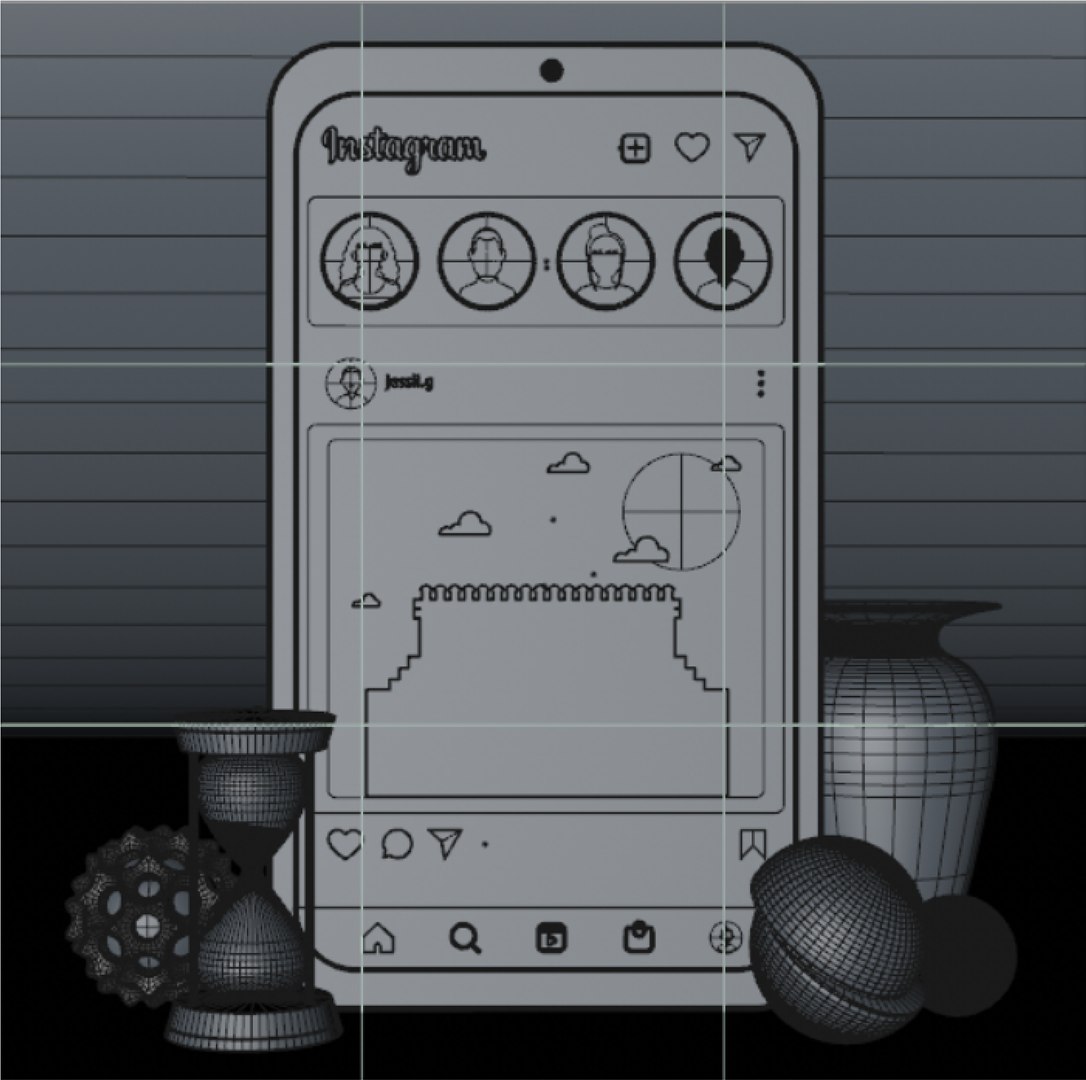 Instagram phone ui interface 3D model - TurboSquid 1774659