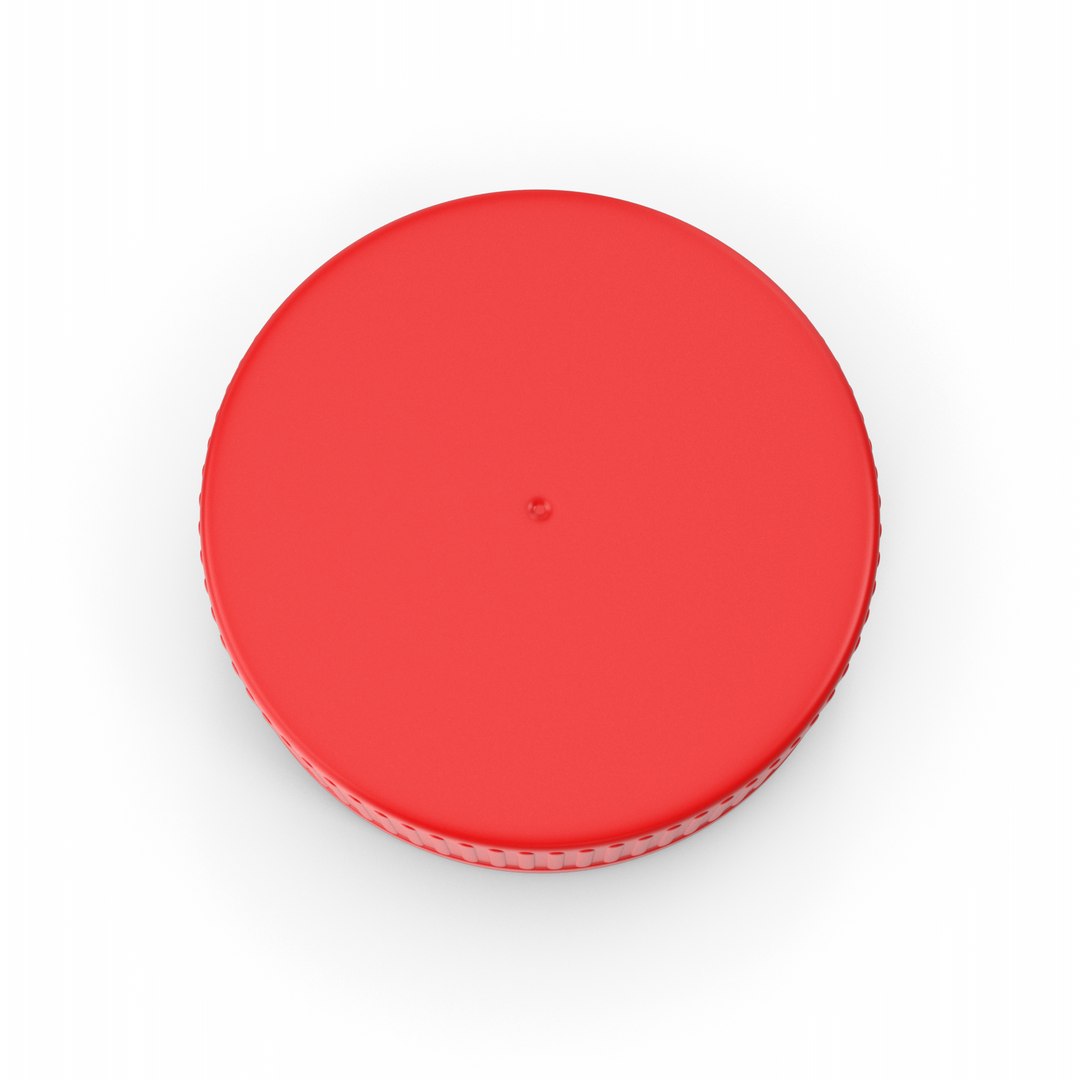 3D Red Yogurt Bottle Cap - TurboSquid 2162696