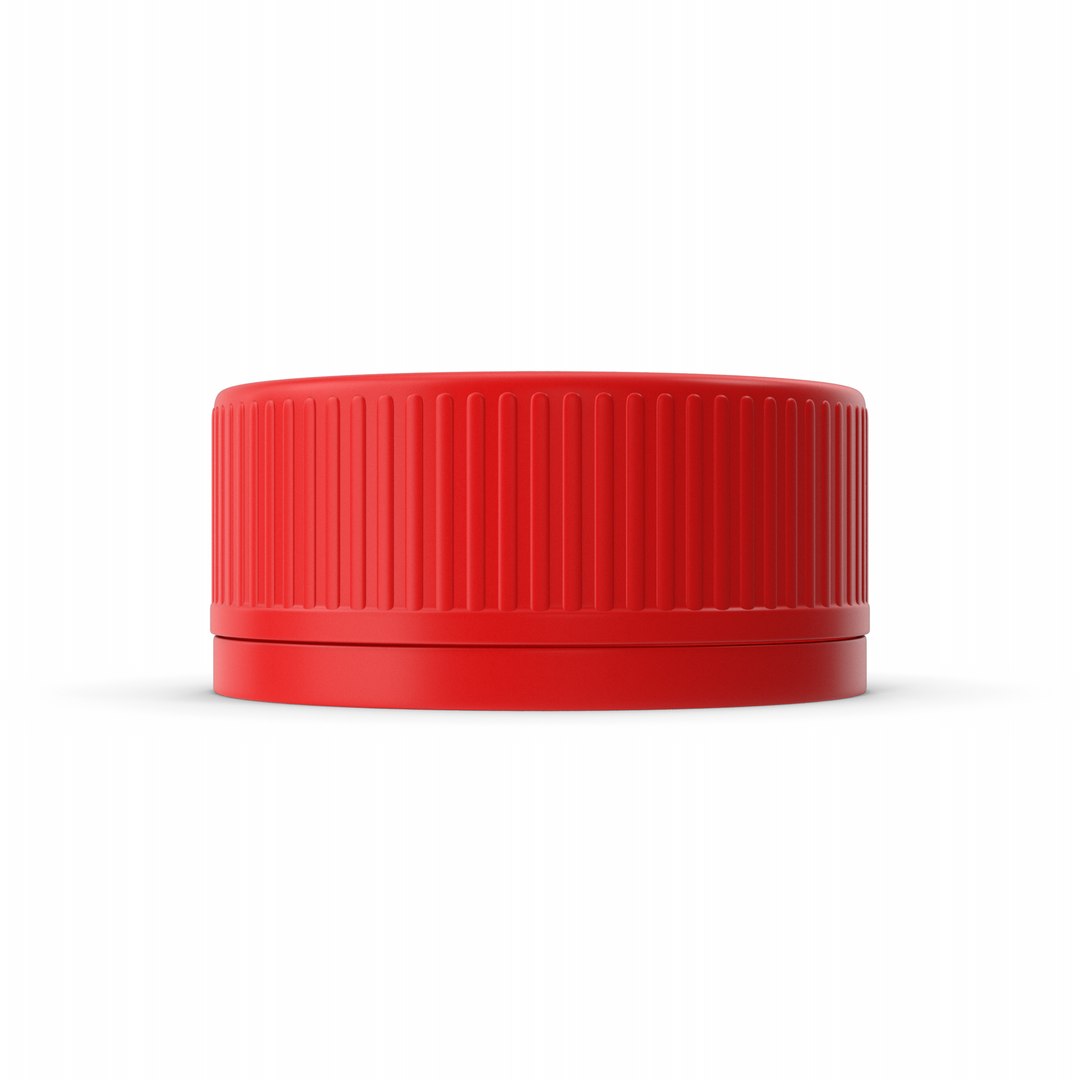 3D Red Yogurt Bottle Cap - TurboSquid 2162696