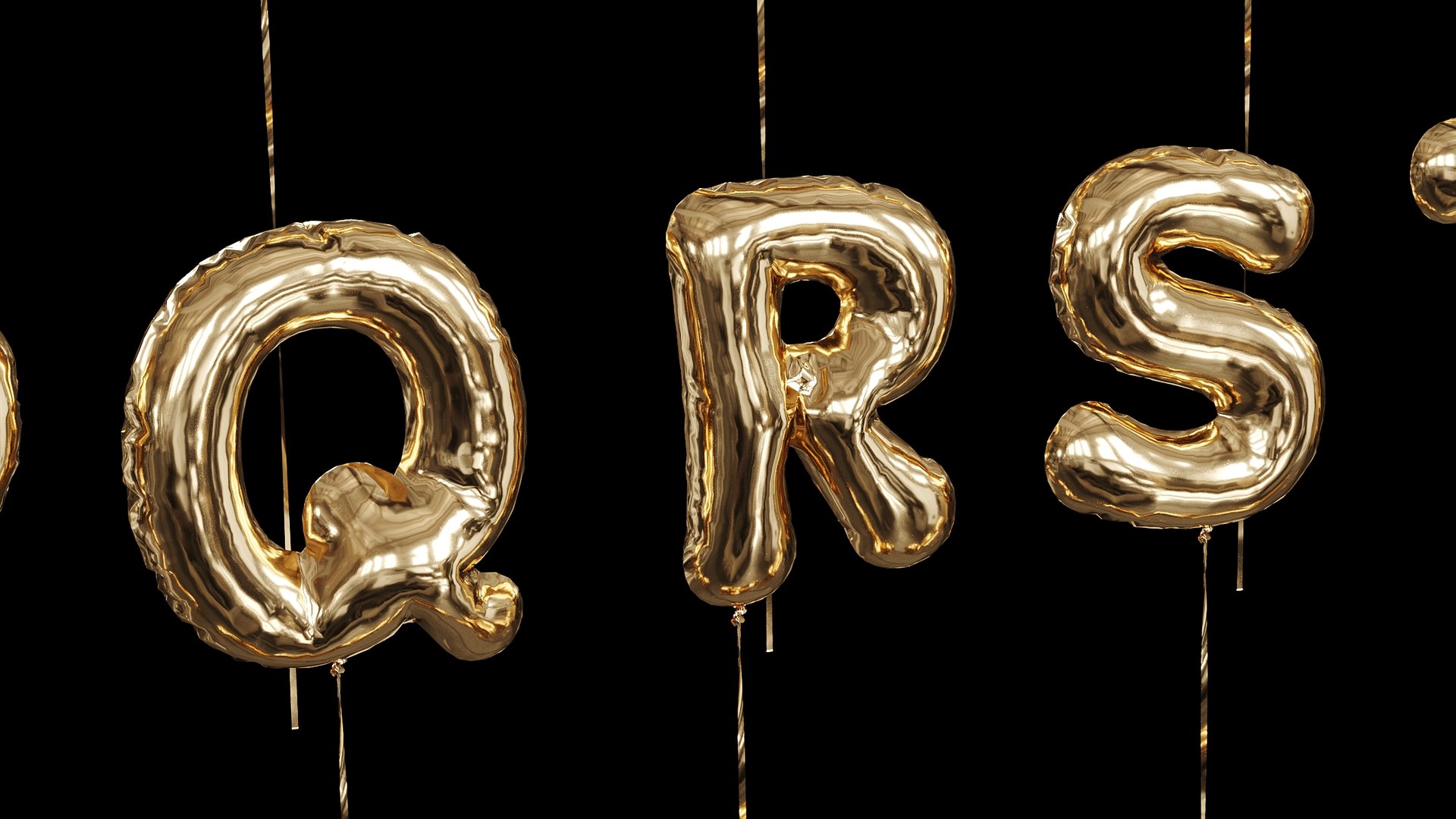 Balloons English Alphabet 3D Model - TurboSquid 1825536