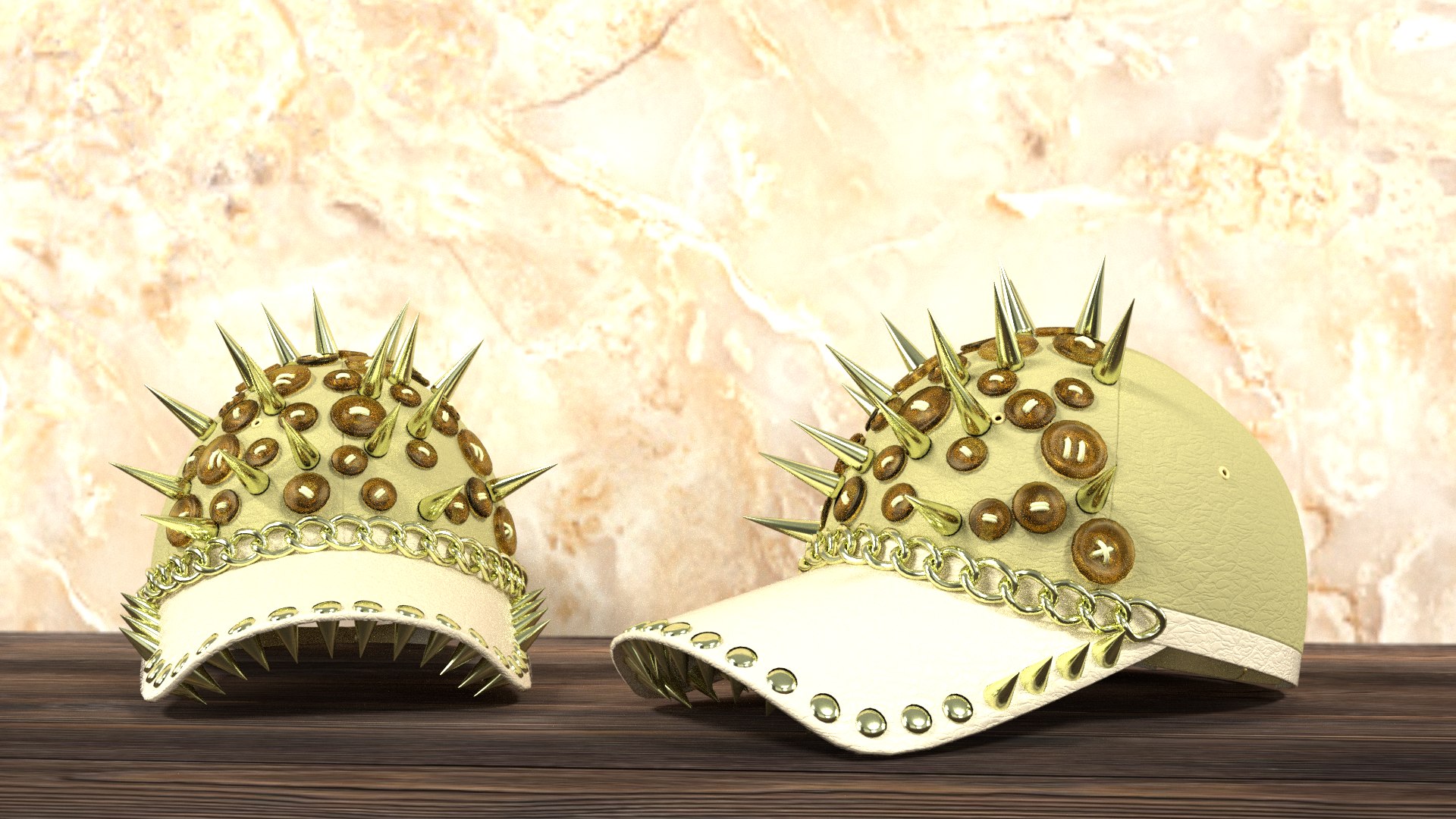 3D Model Cap With Spikes - TurboSquid 1782270