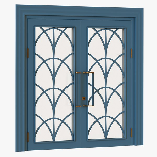 modelo 3d La puerta está acristalada en estilo Art Déco. - TurboSquid ...