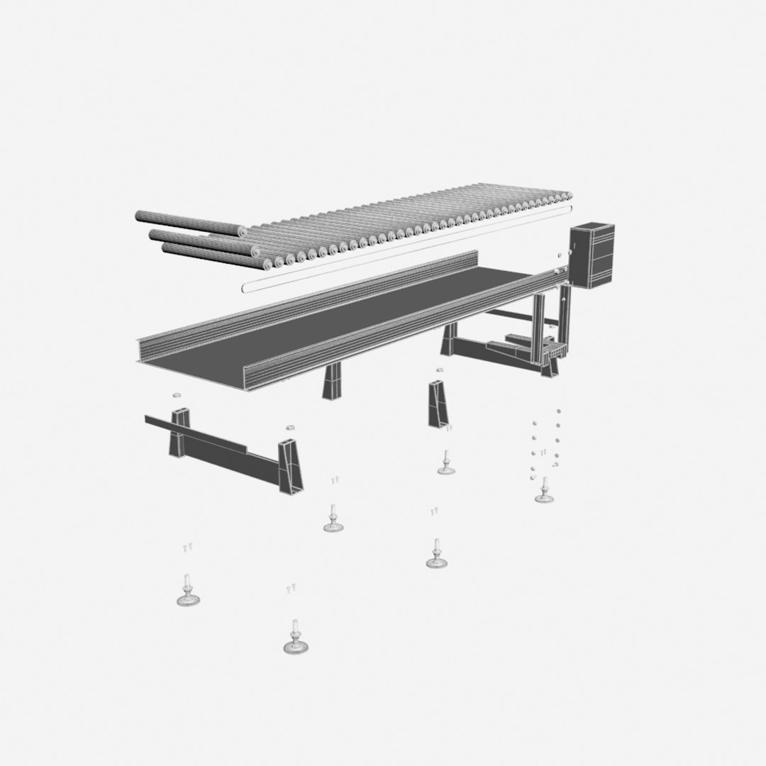 Convoyer Belt Roller 3D - TurboSquid 1250594