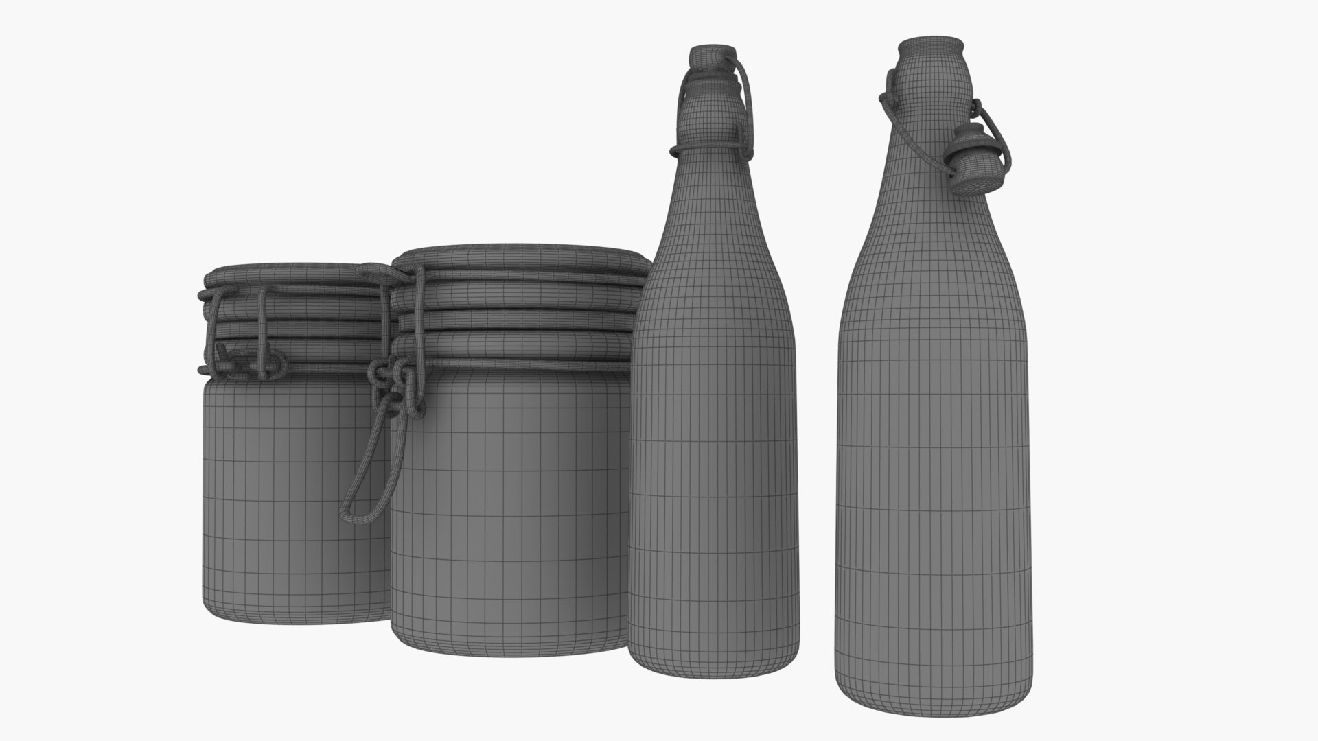 Glass Bottle Container 3D Model - TurboSquid 1569443