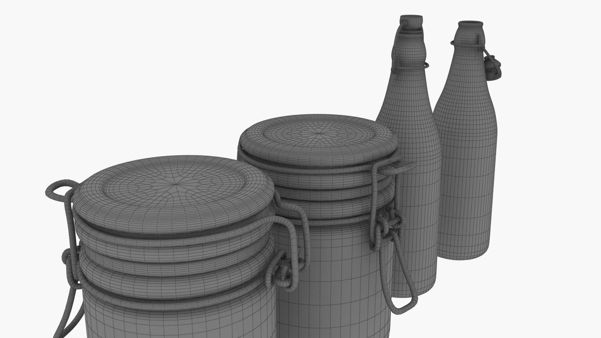 Glass Bottle Container 3D Model - TurboSquid 1569443