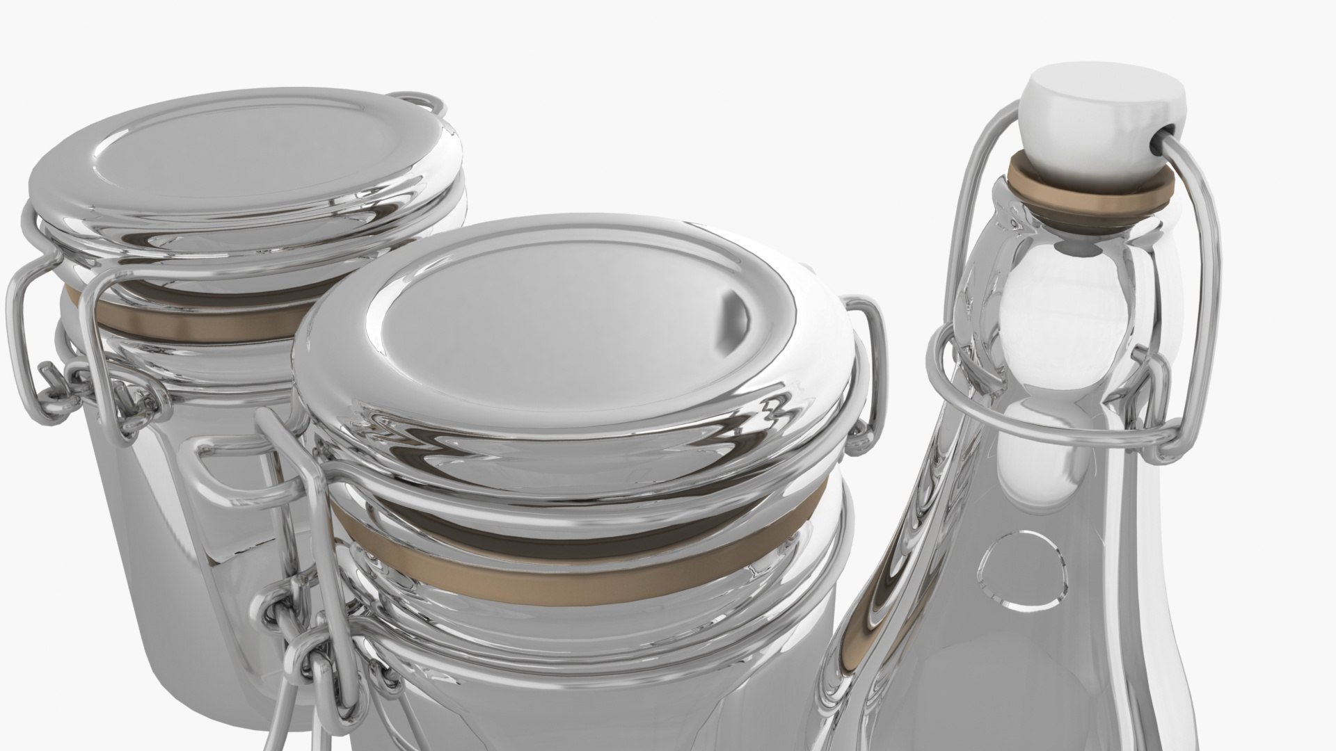 Glass Bottle Container 3D Model - TurboSquid 1569443