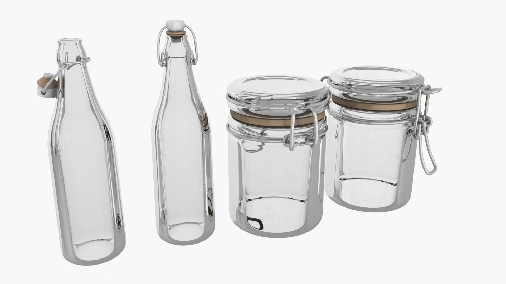 Glass Bottle Container 3D Model - TurboSquid 1569443