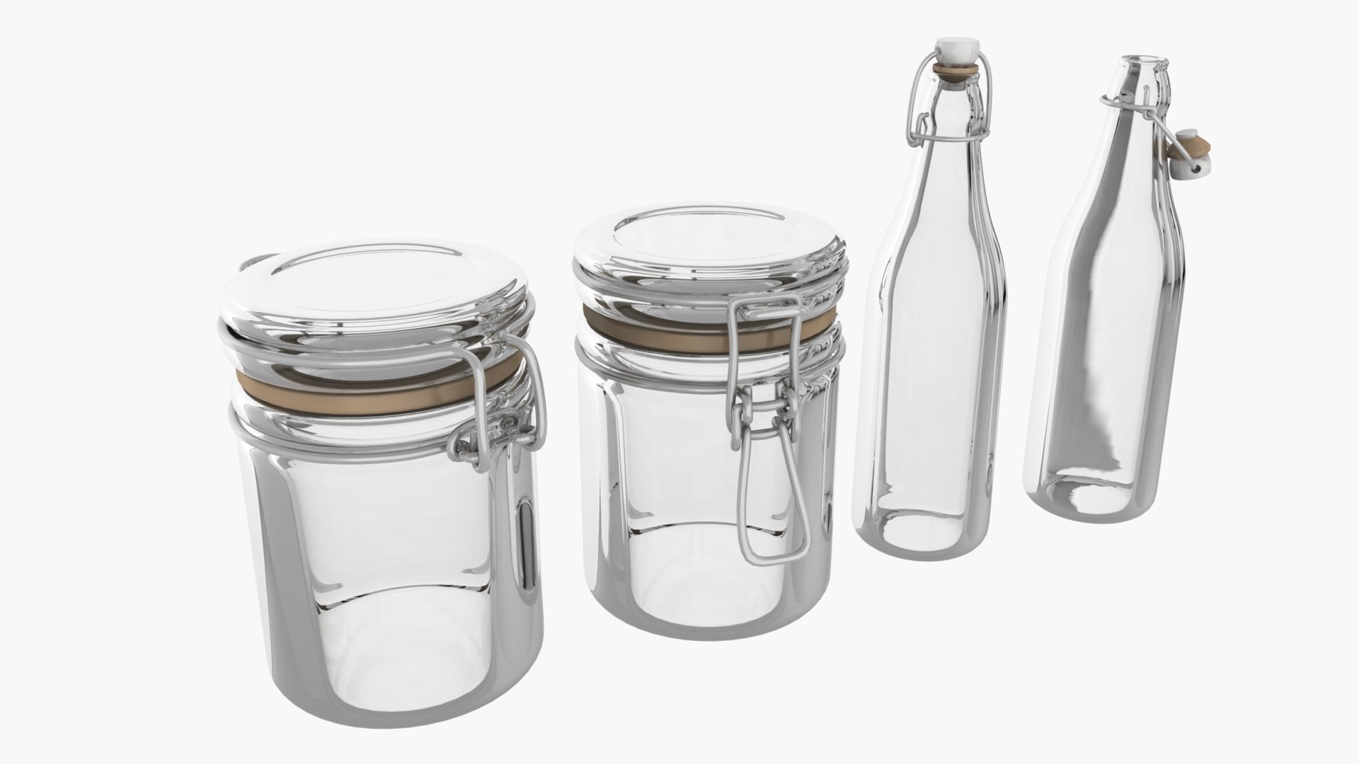 Glass Bottle Container 3D Model - TurboSquid 1569443