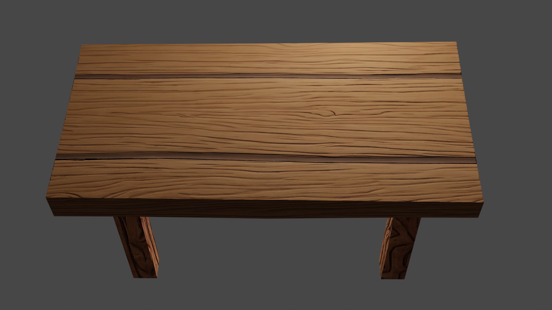 3D Stylized Wooden Table - TurboSquid 2095075
