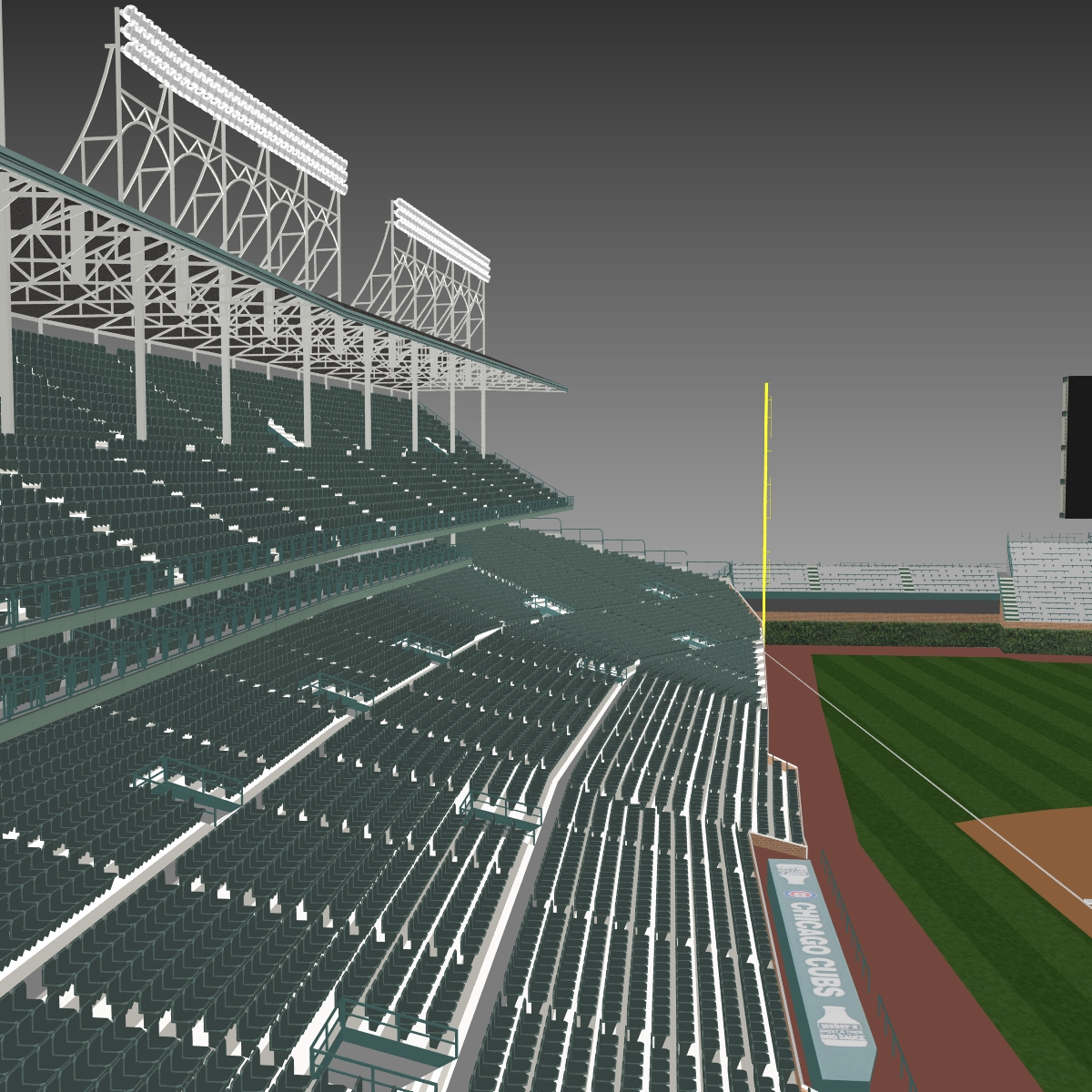 3d model wrigley field