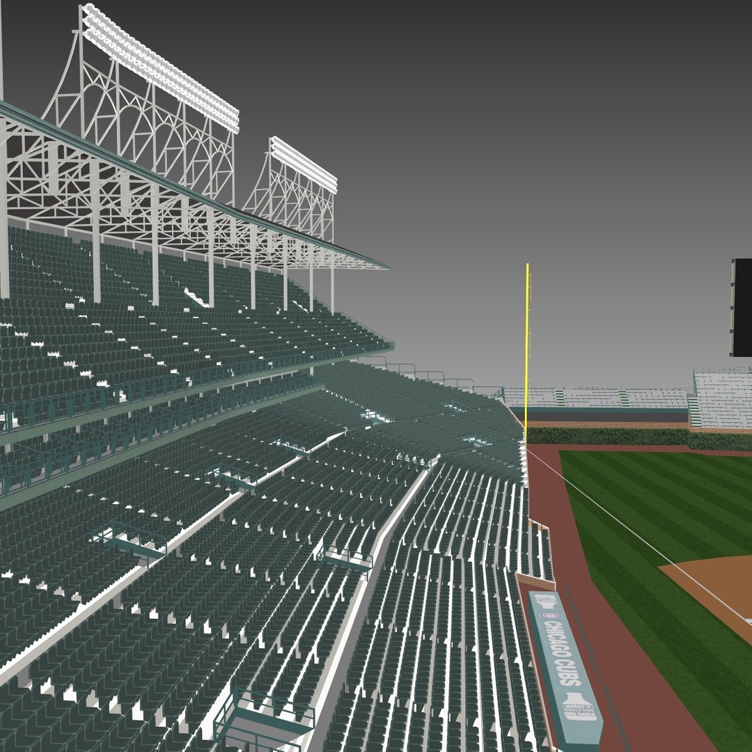 3d model wrigley field