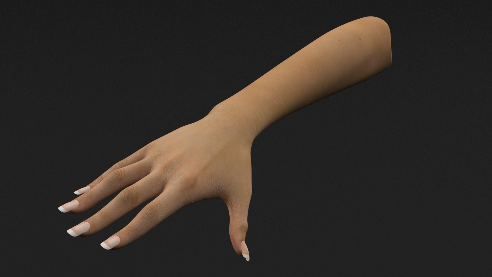 3D White Woman Hand Base Pose - TurboSquid 2185739