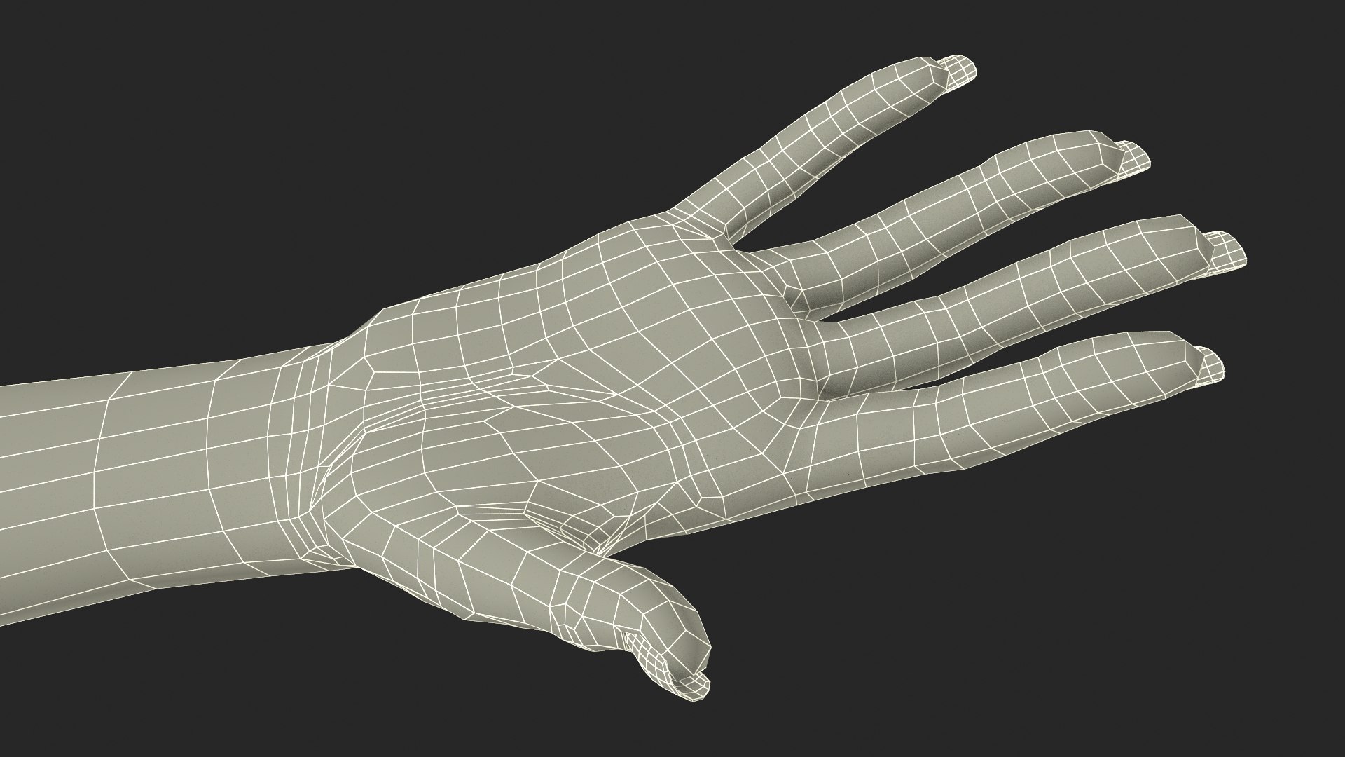 3D White Woman Hand Base Pose - TurboSquid 2185739