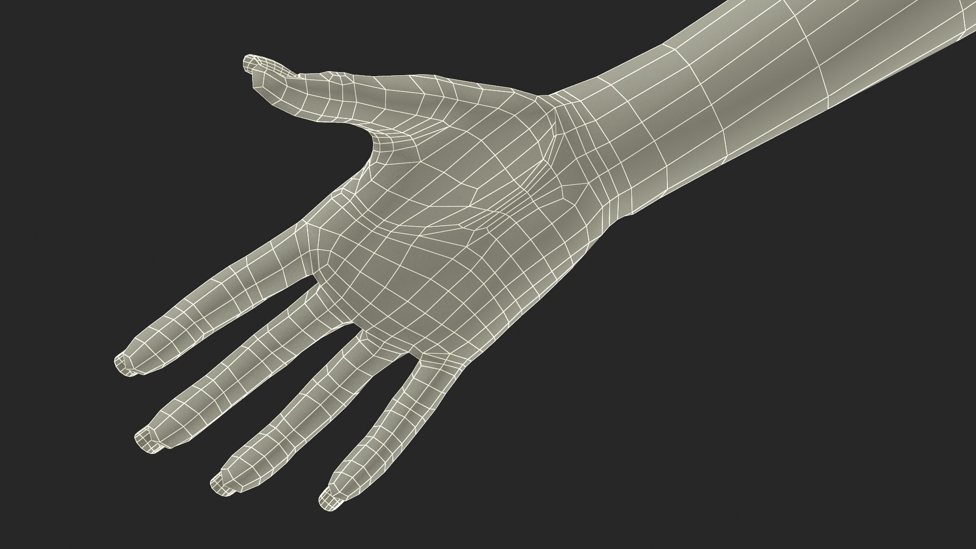 3D White Woman Hand Base Pose - TurboSquid 2185739