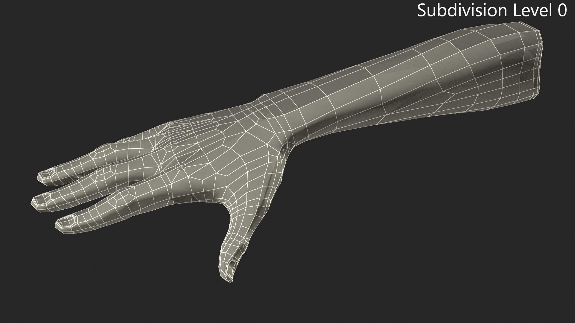 3D White Woman Hand Base Pose - TurboSquid 2185739