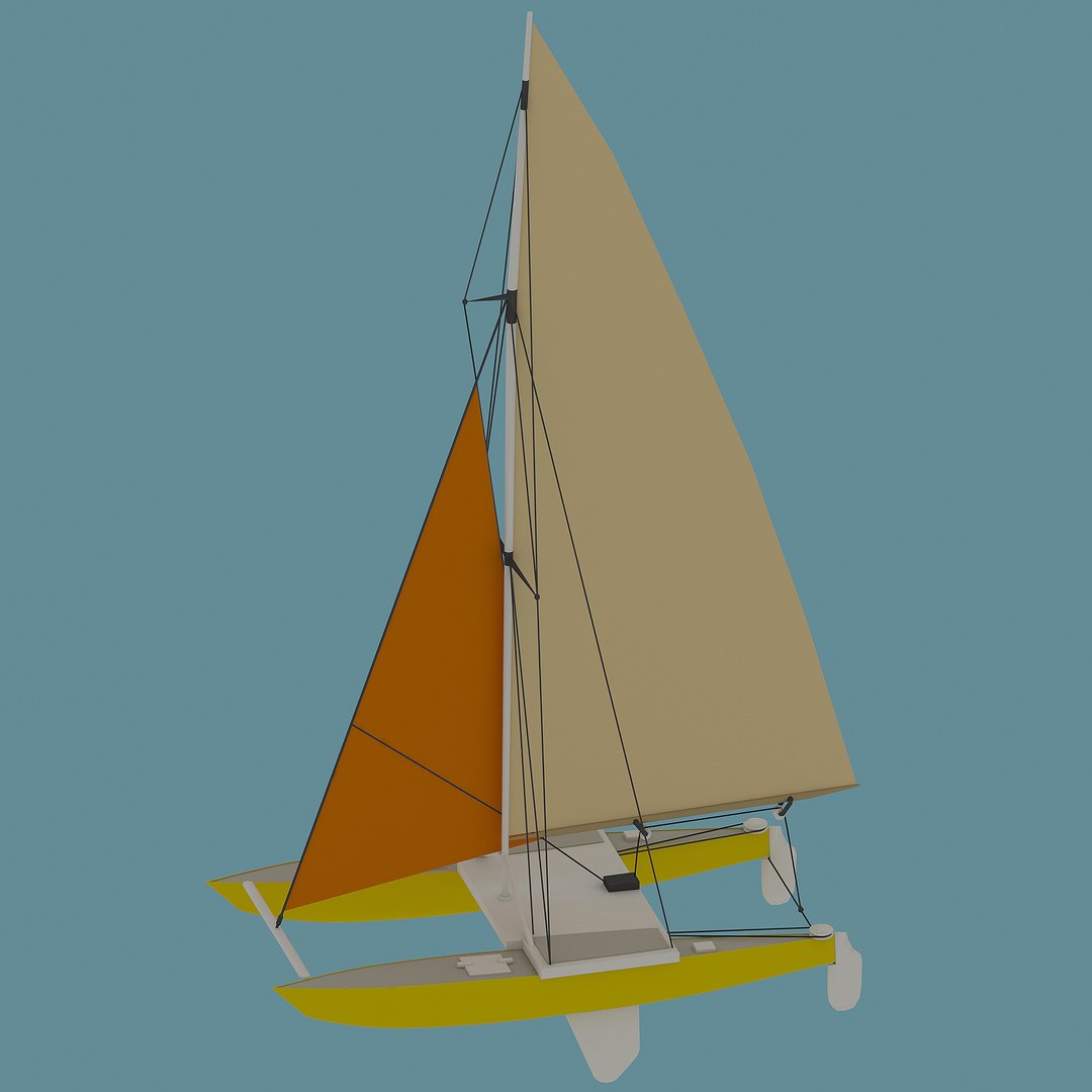 Catamaran 3D Model - TurboSquid 1632613