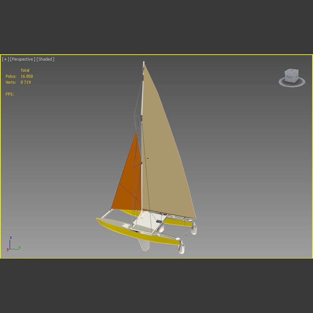 Catamaran 3D Model - TurboSquid 1632613