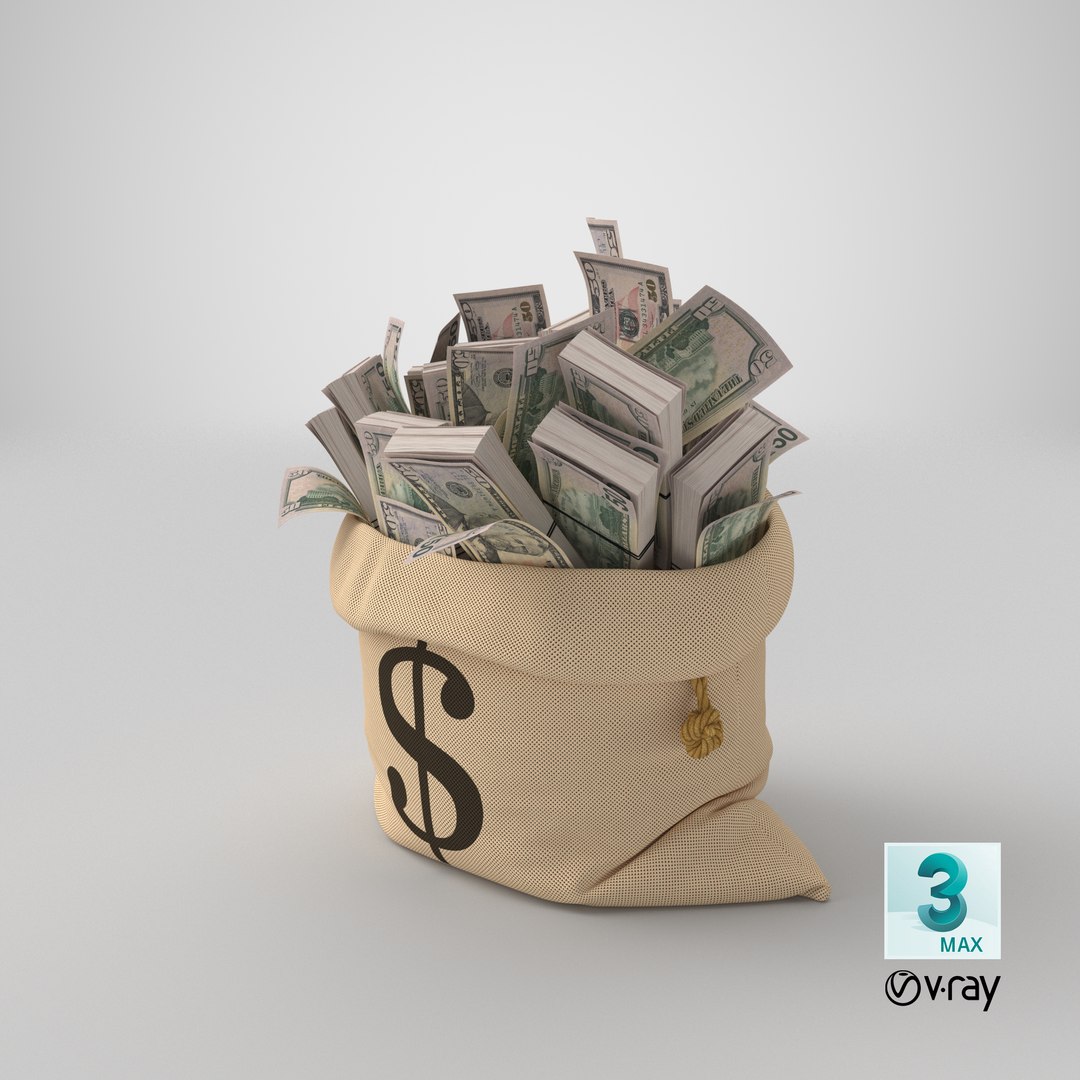 3D Money Bag V10 - TurboSquid 1933793