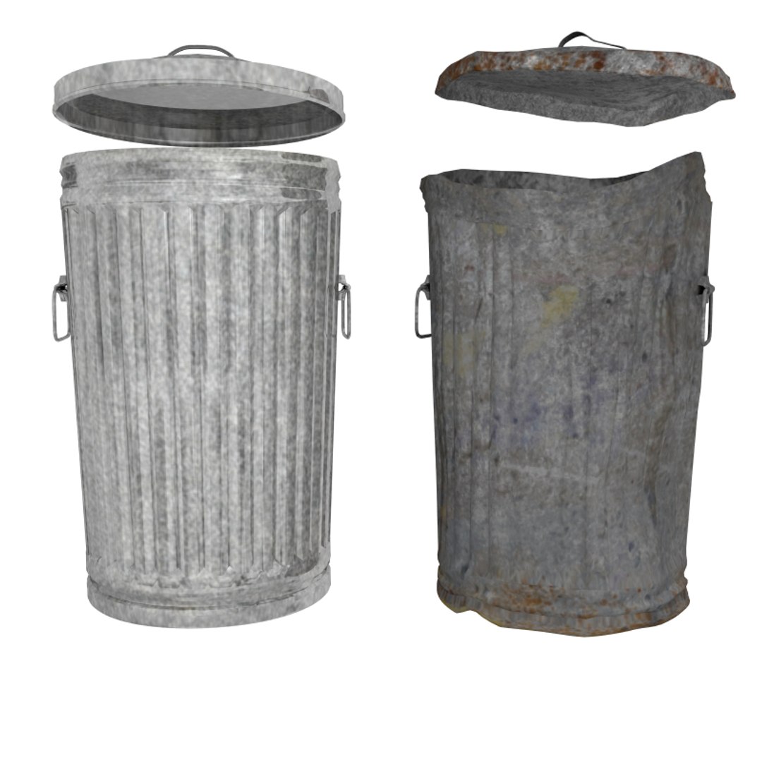 x garbage cans object