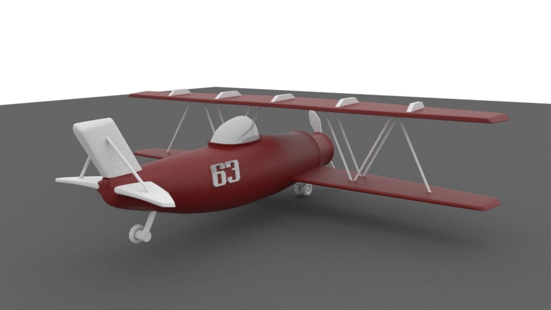 3D Red Aircraft Plane - TurboSquid 1538289