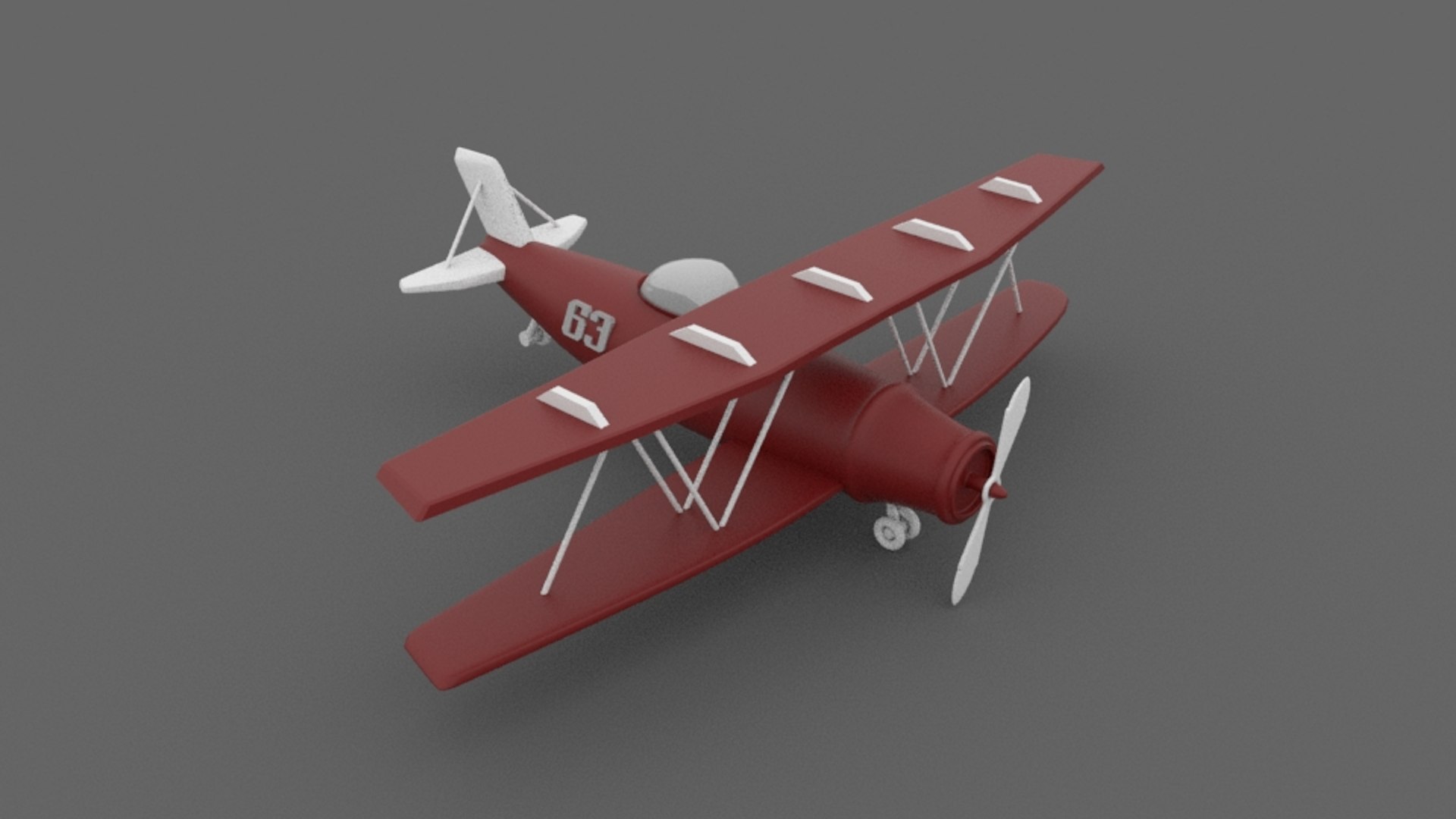 3D Red Aircraft Plane - TurboSquid 1538289