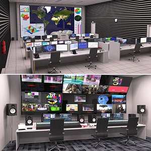 Production Control Room setup 3D model - TurboSquid 2088739