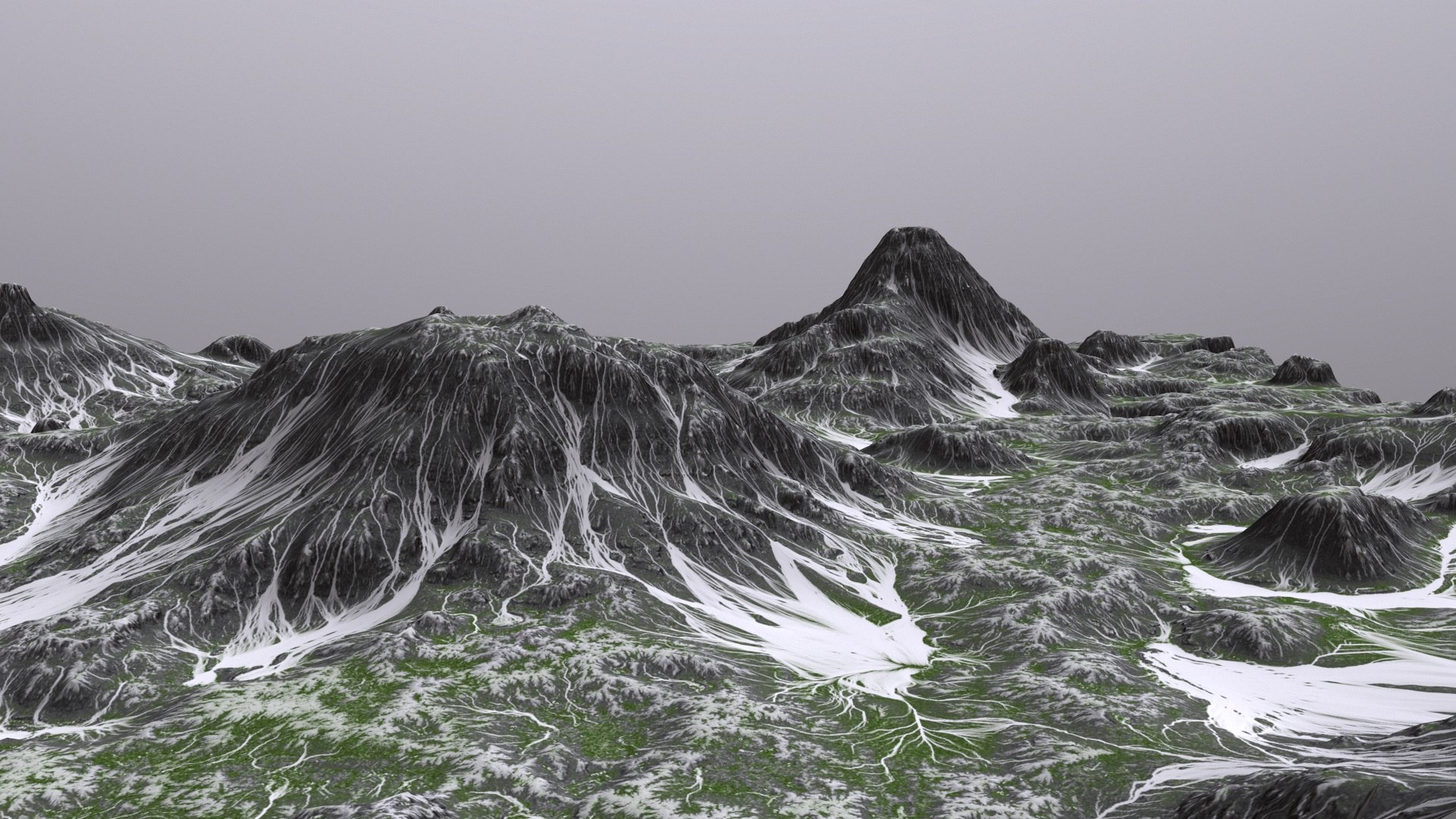 Hills Cliffs Terrain Obj