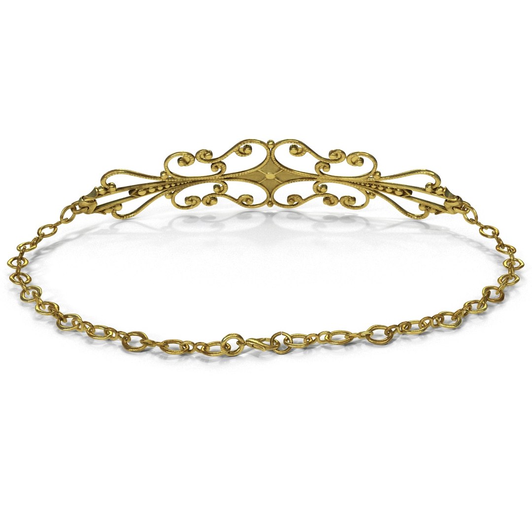 Filigree Necklace 3d Model