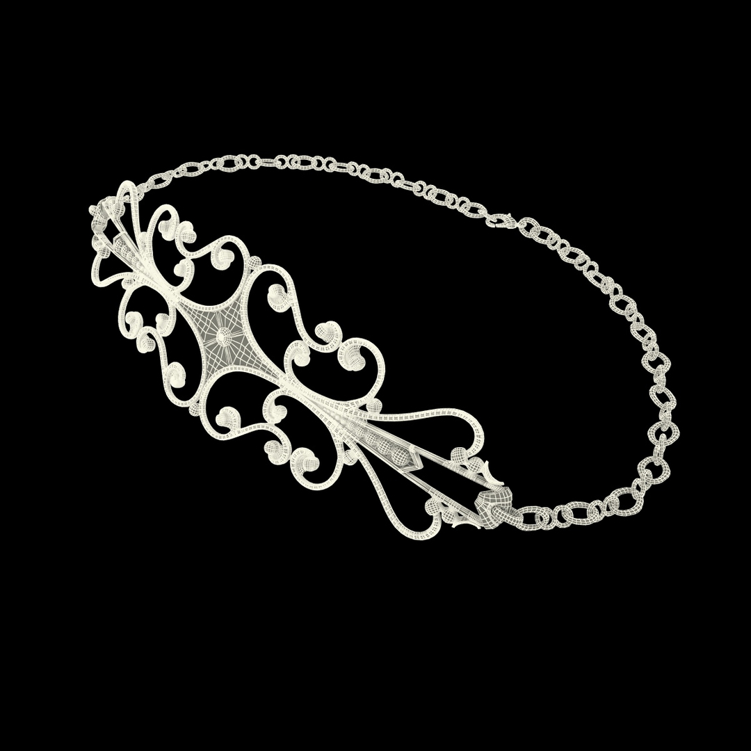 Filigree Necklace 3d Model