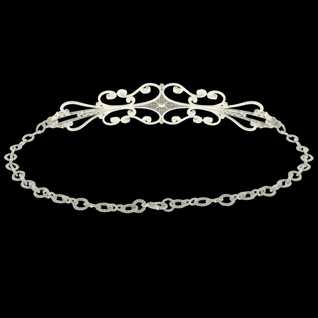 Filigree Necklace 3d Model