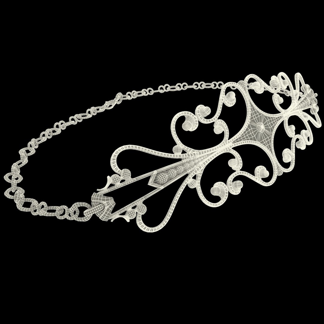 Filigree Necklace 3d Model
