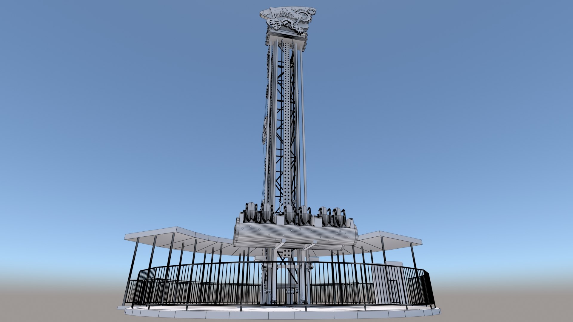 3D Jump Frog Drop Tower model - TurboSquid 2082304