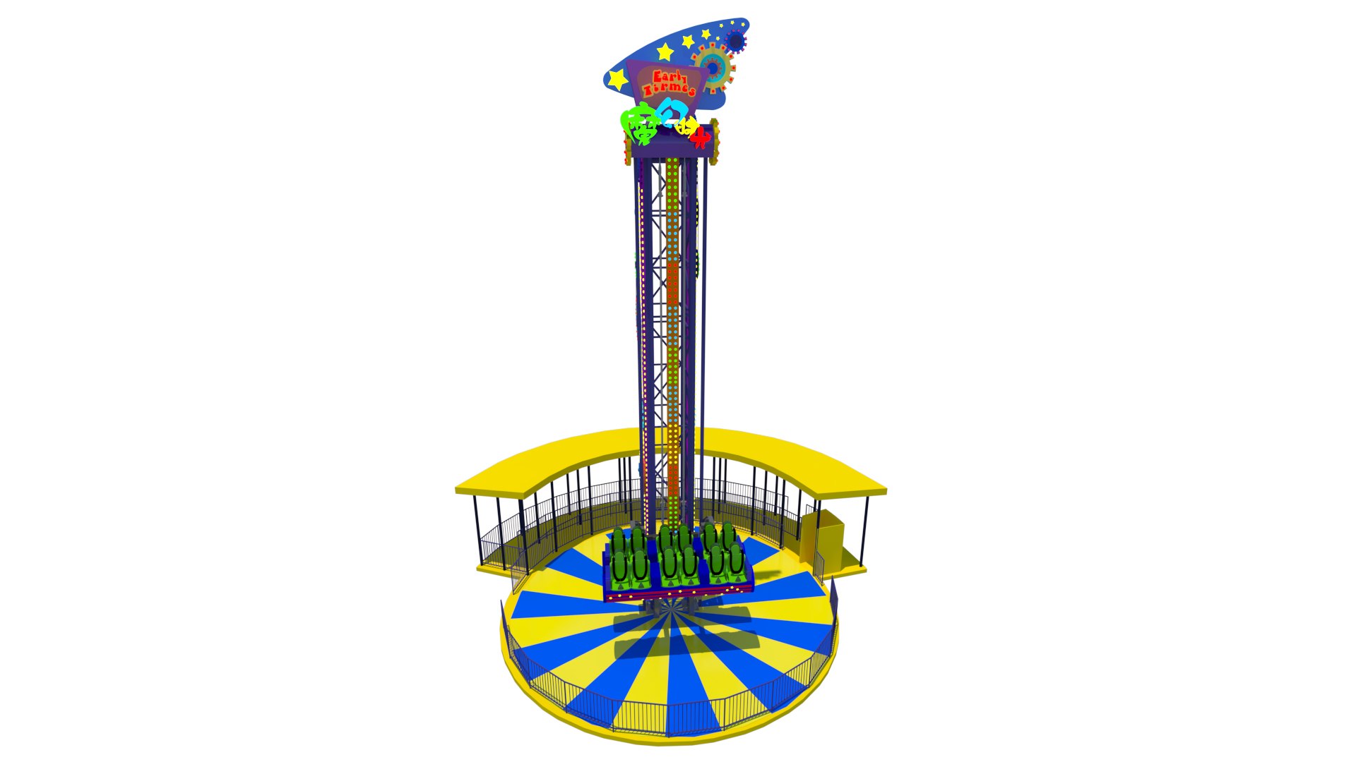 3D Jump Frog Drop Tower model - TurboSquid 2082304