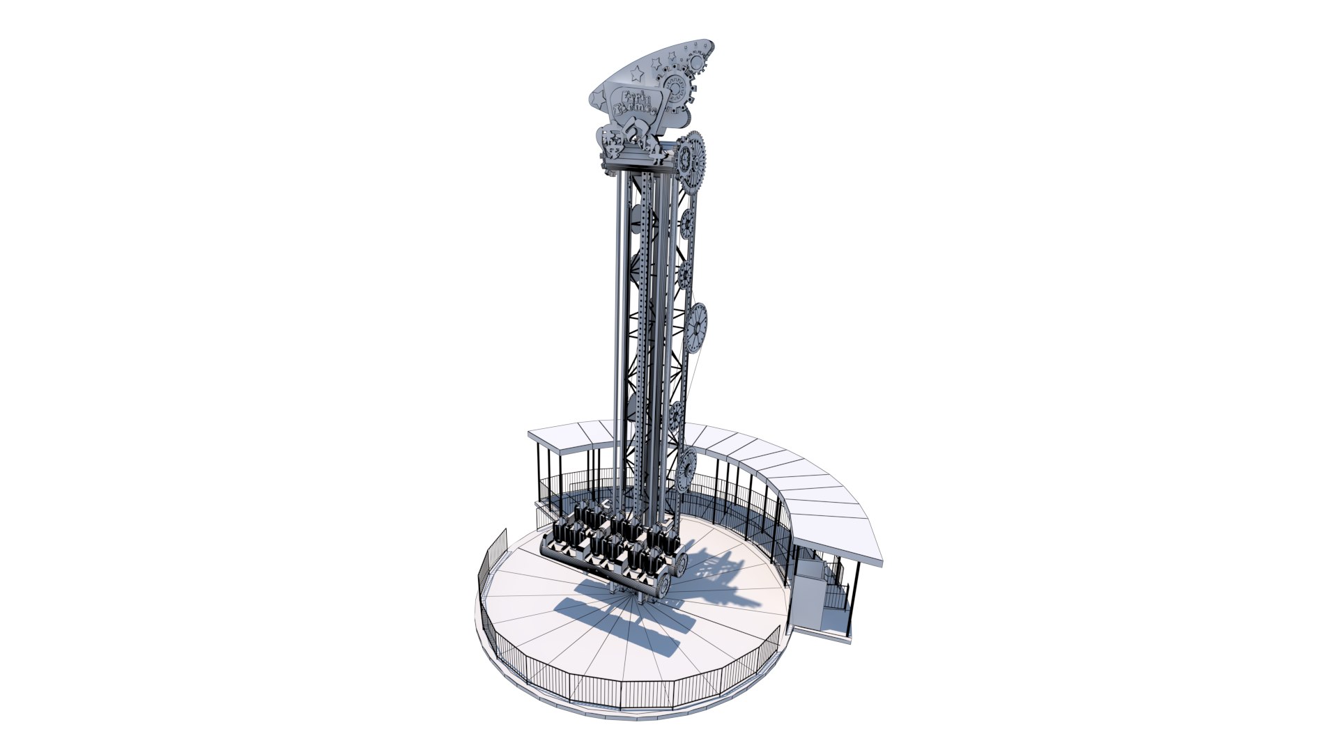 3D Jump Frog Drop Tower model - TurboSquid 2082304