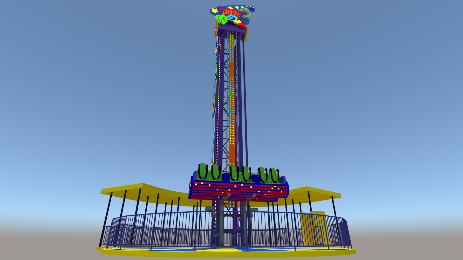 3D Jump Frog Drop Tower model - TurboSquid 2082304
