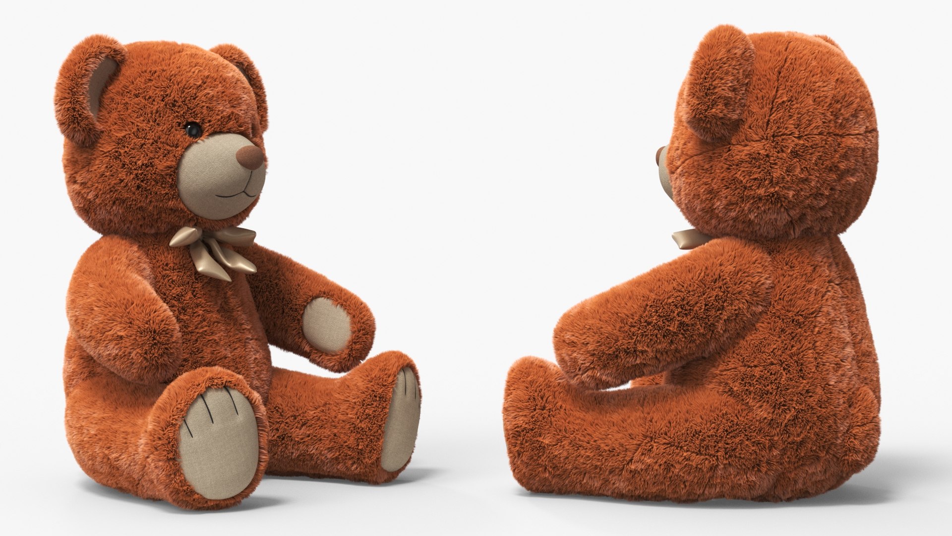 Teddy Bear Brown Fur Model - TurboSquid 2349697
