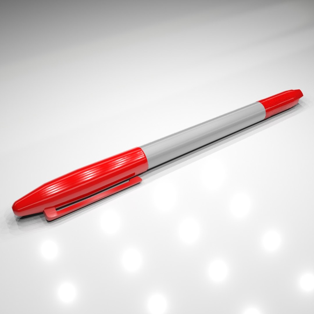 pen permanent marker 3d model