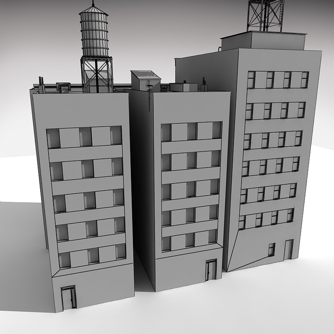 Downtown Building 2 3d Model