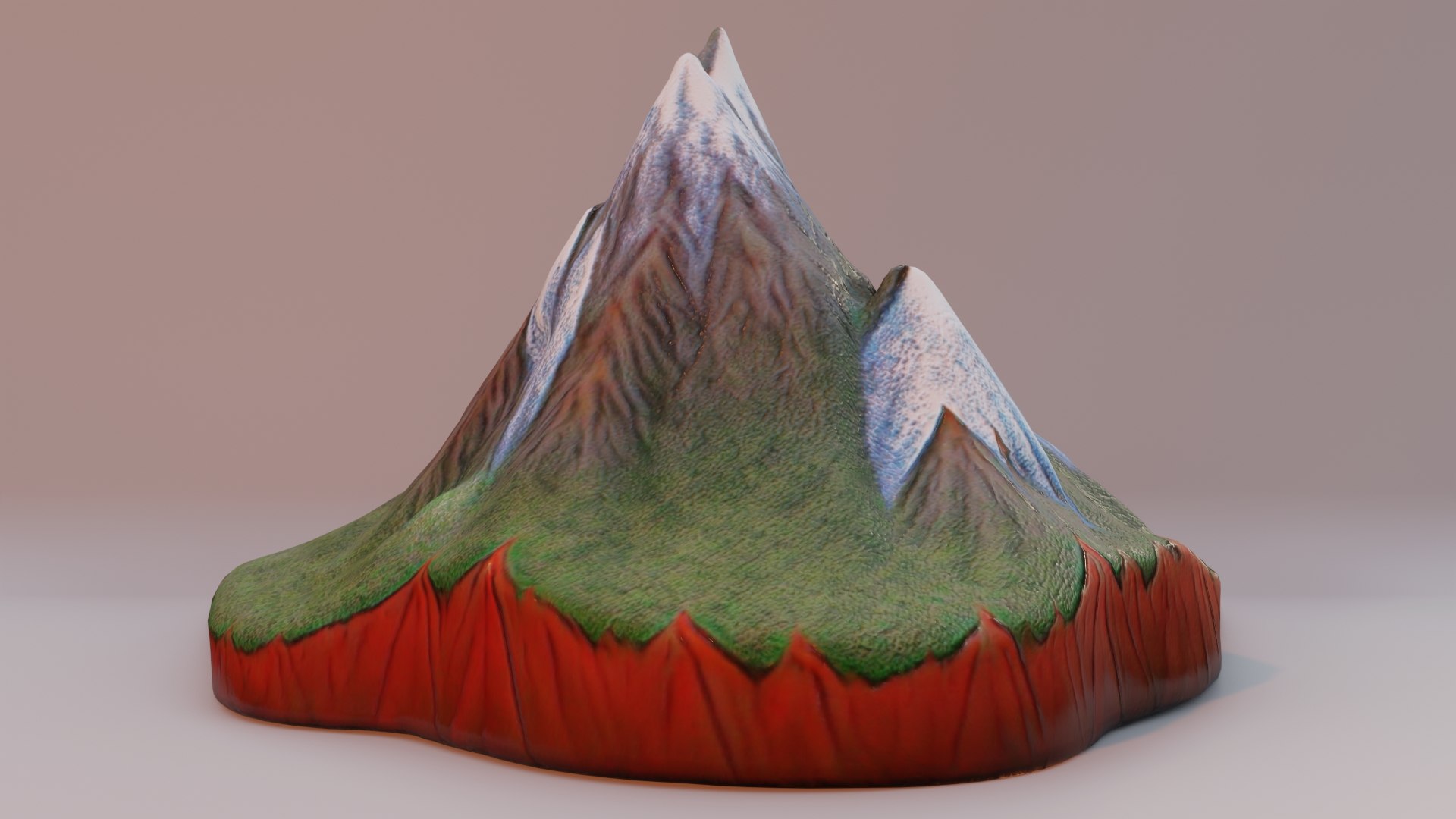 Ornamental Mountain Model - TurboSquid 2310266