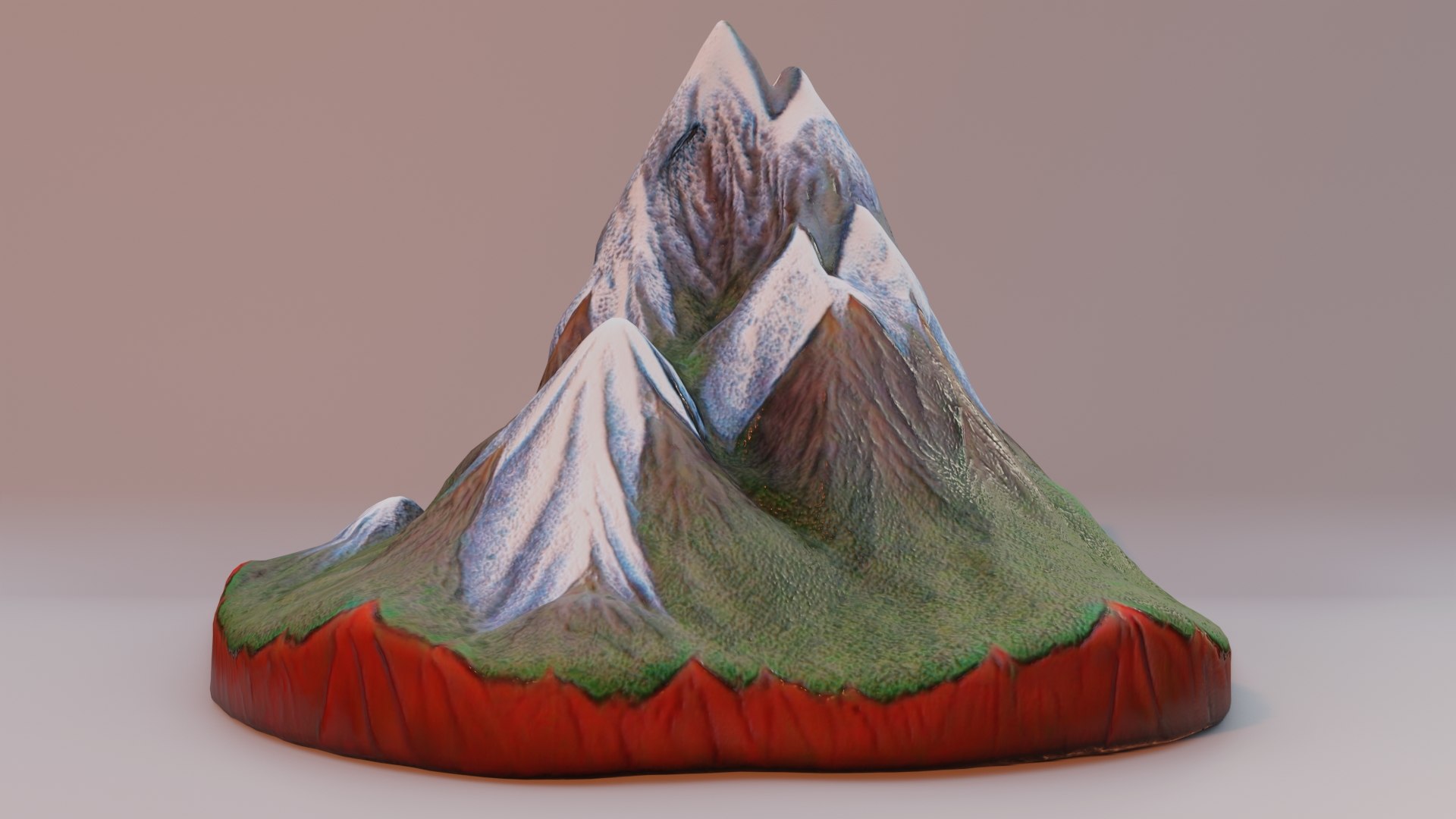 Ornamental Mountain Model - TurboSquid 2310266