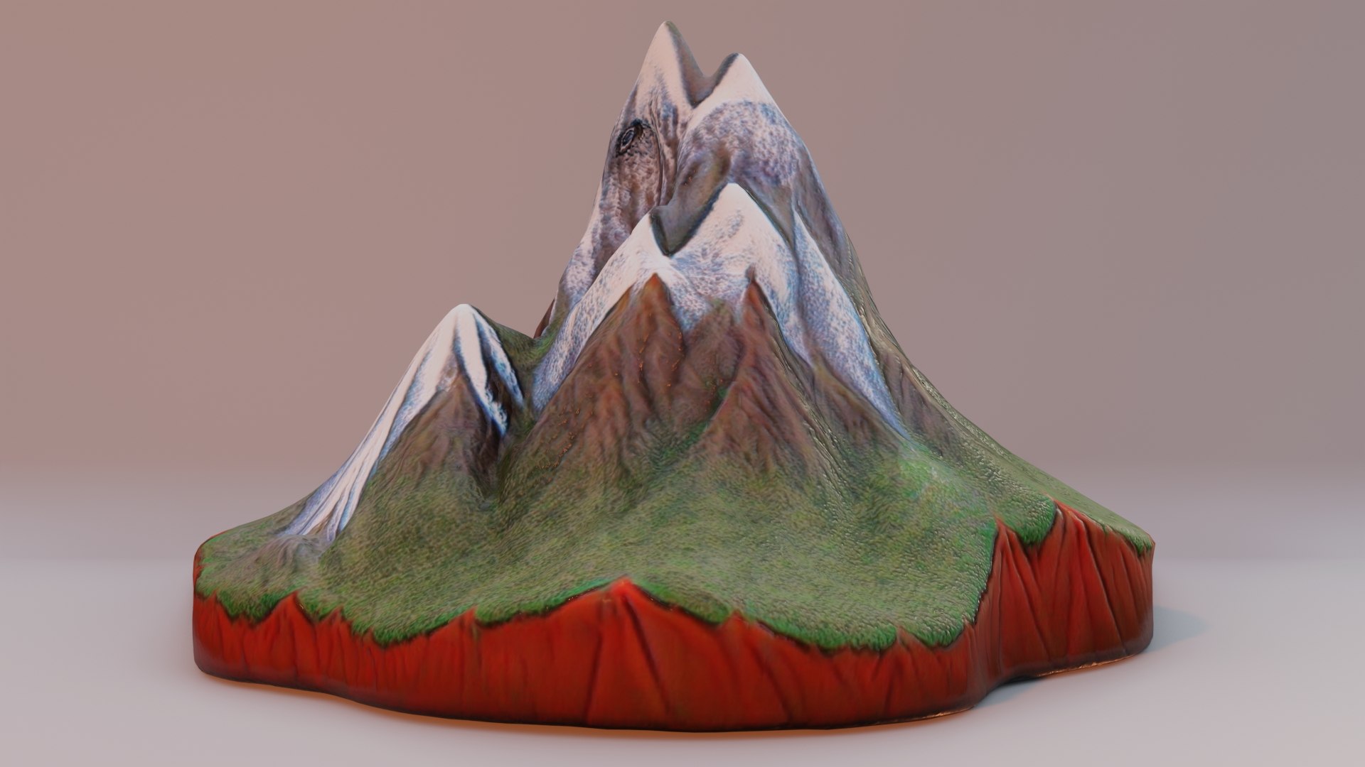 Ornamental Mountain Model - TurboSquid 2310266