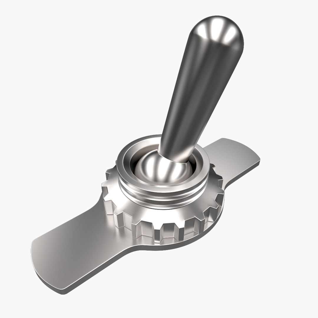 3d toggle switch button model