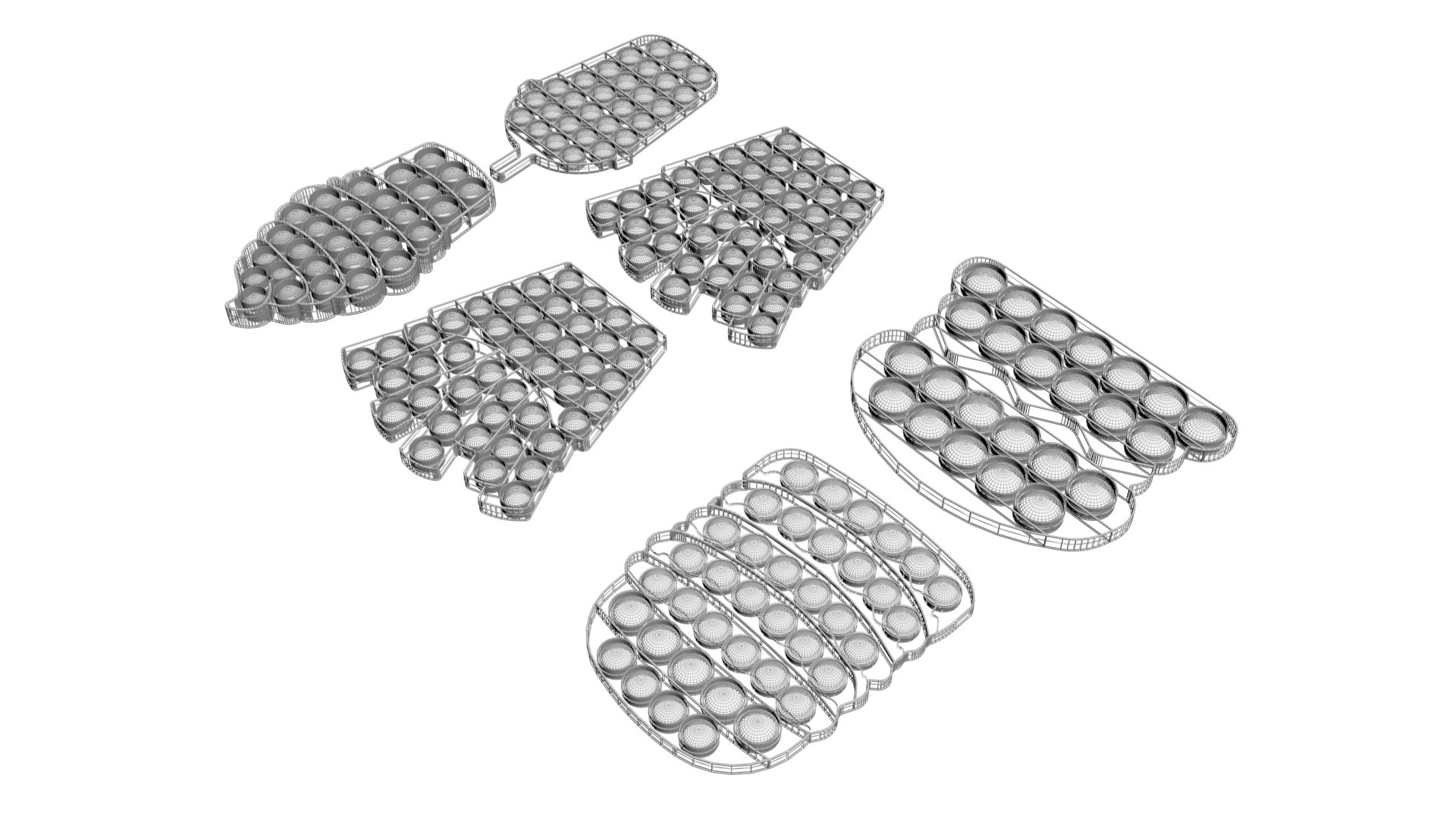 3D Fast Food Pop It Fidget Toys Set model - TurboSquid 1780732