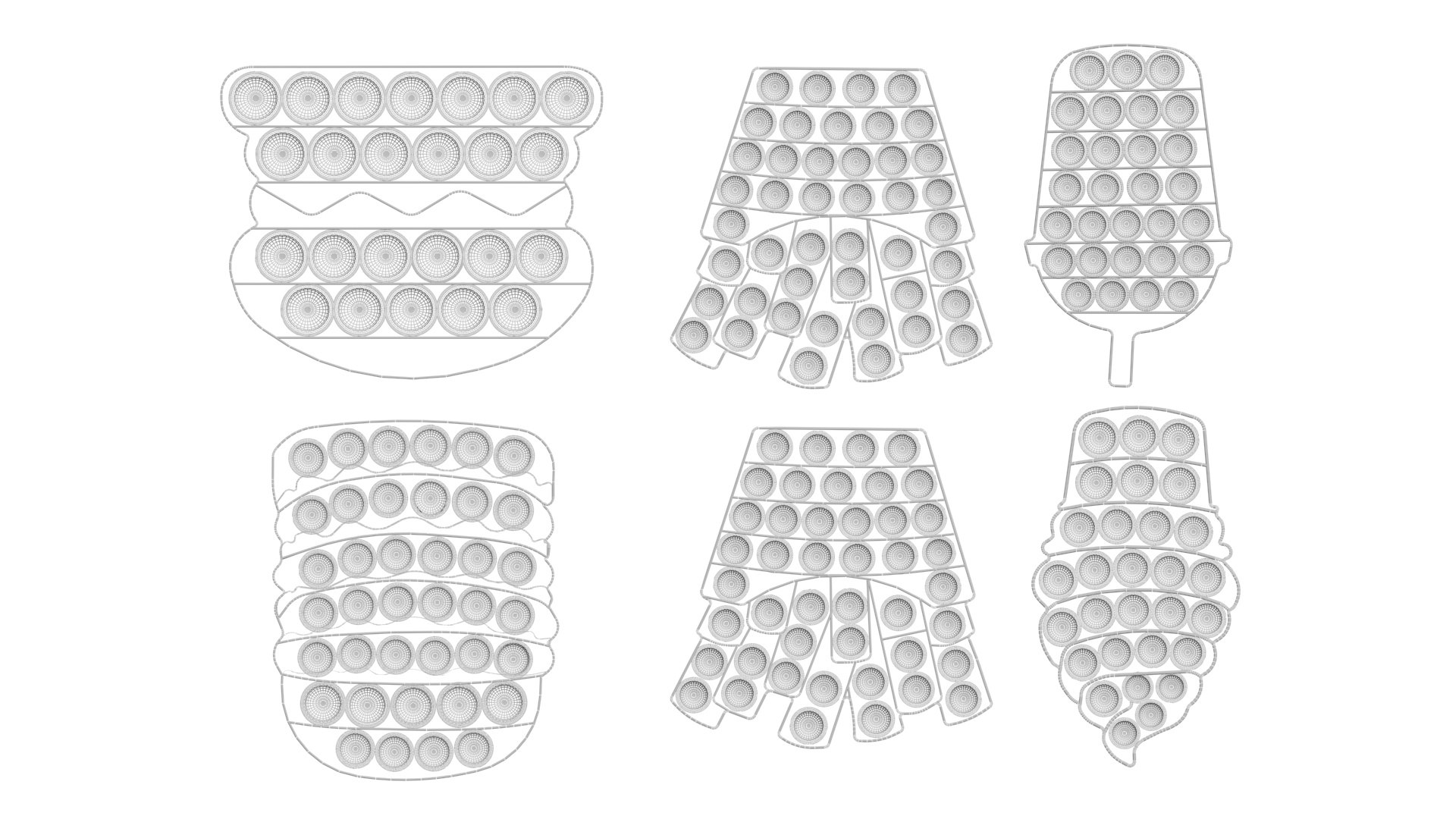 3D Fast Food Pop It Fidget Toys Set model - TurboSquid 1780732