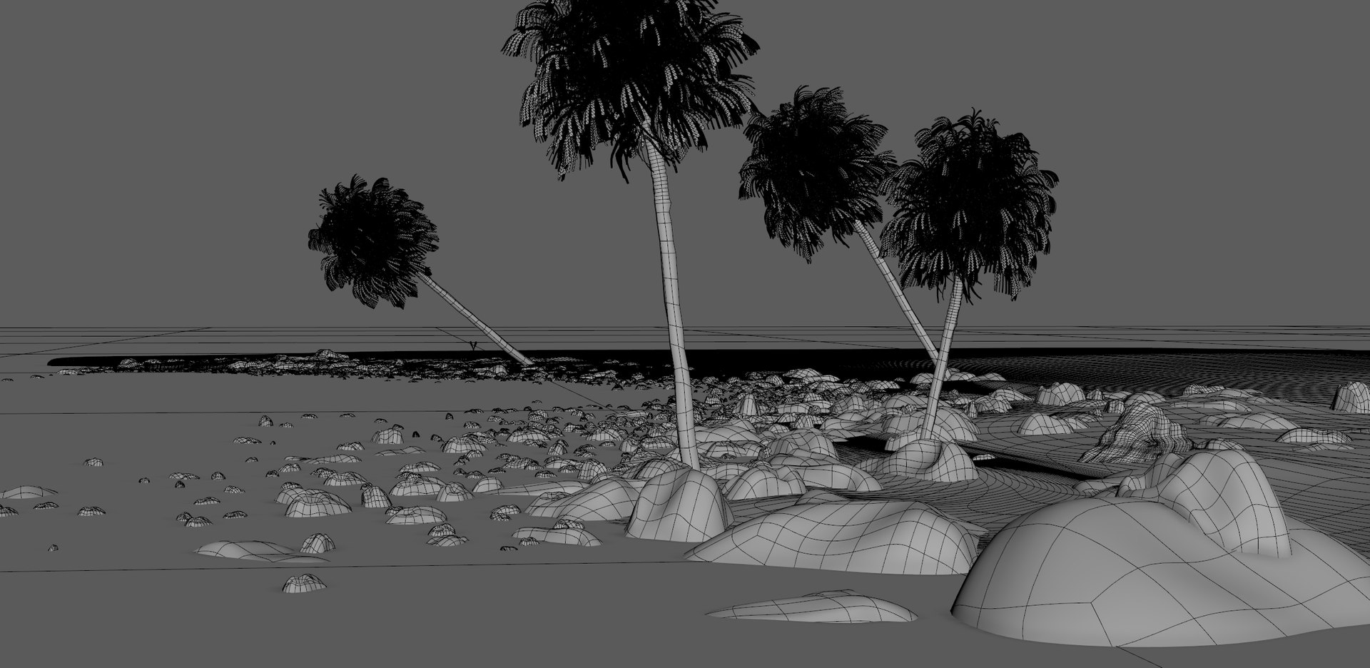 3D Beach Sunset Model - TurboSquid 1539410