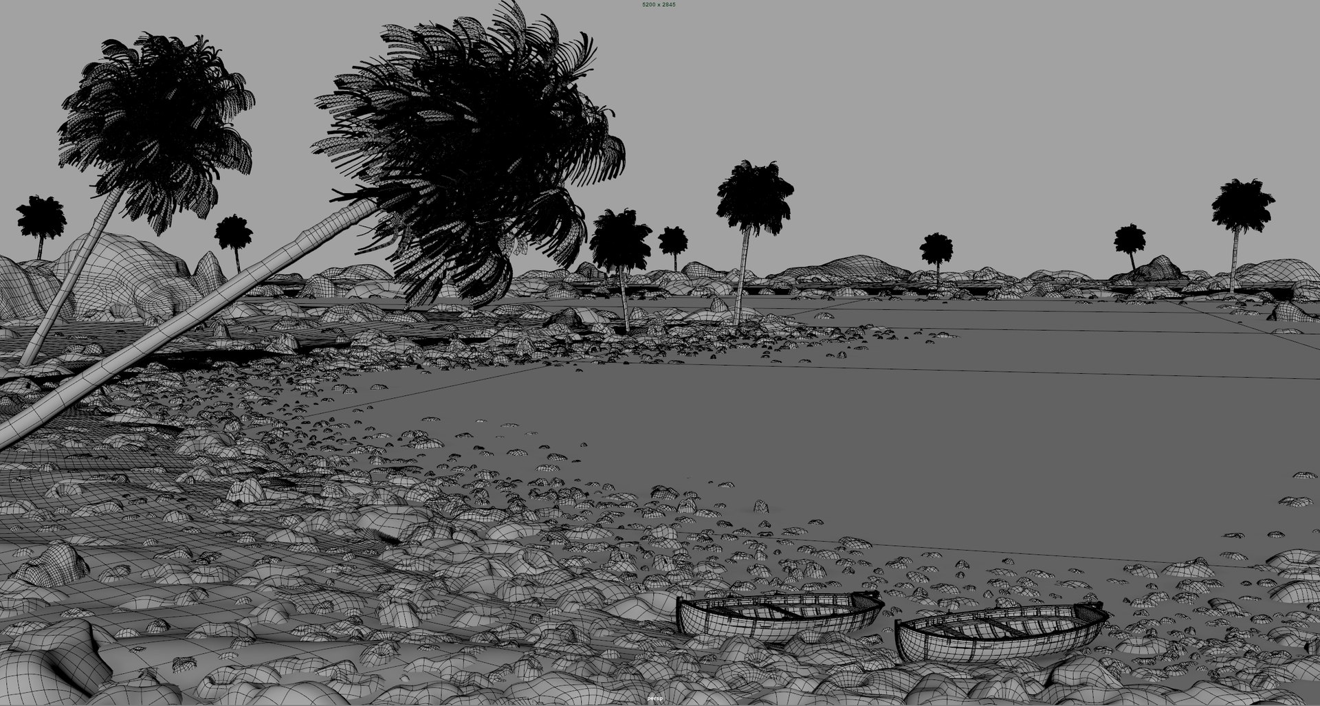 3D Beach Sunset Model - TurboSquid 1539410